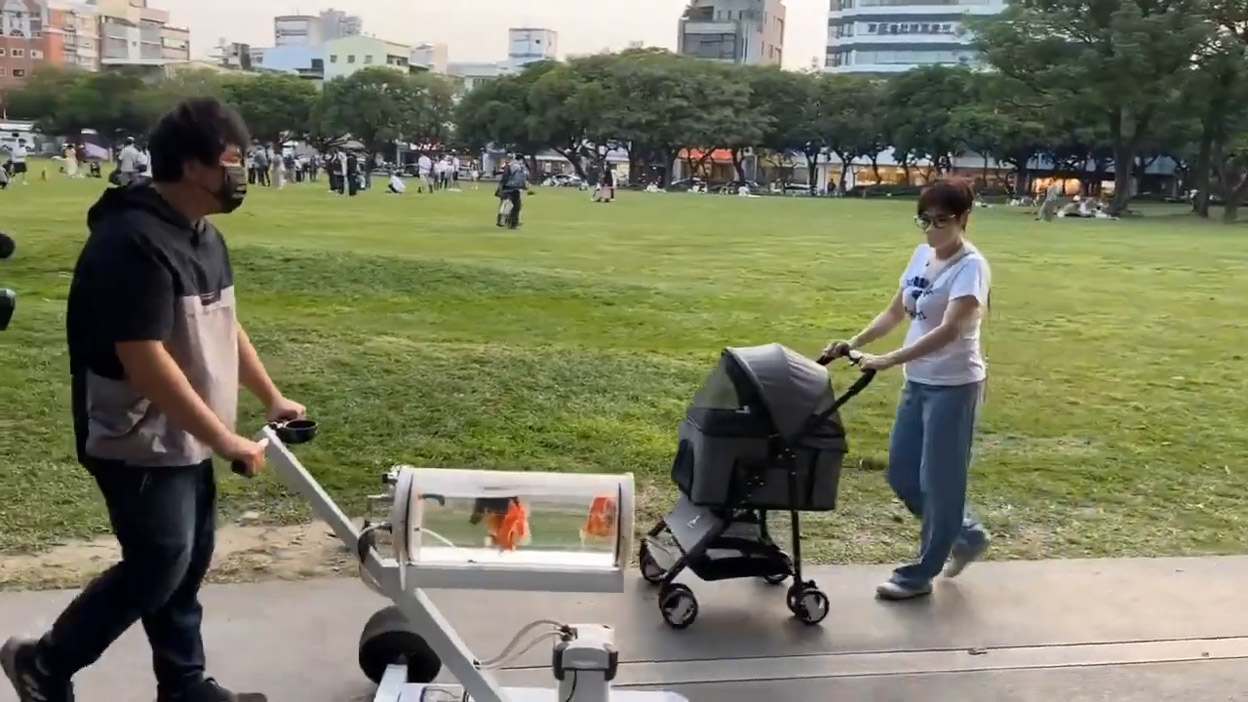 YouTuber Builds a Custom Fish Tank Pram for His Pet Goldfish – Your ...